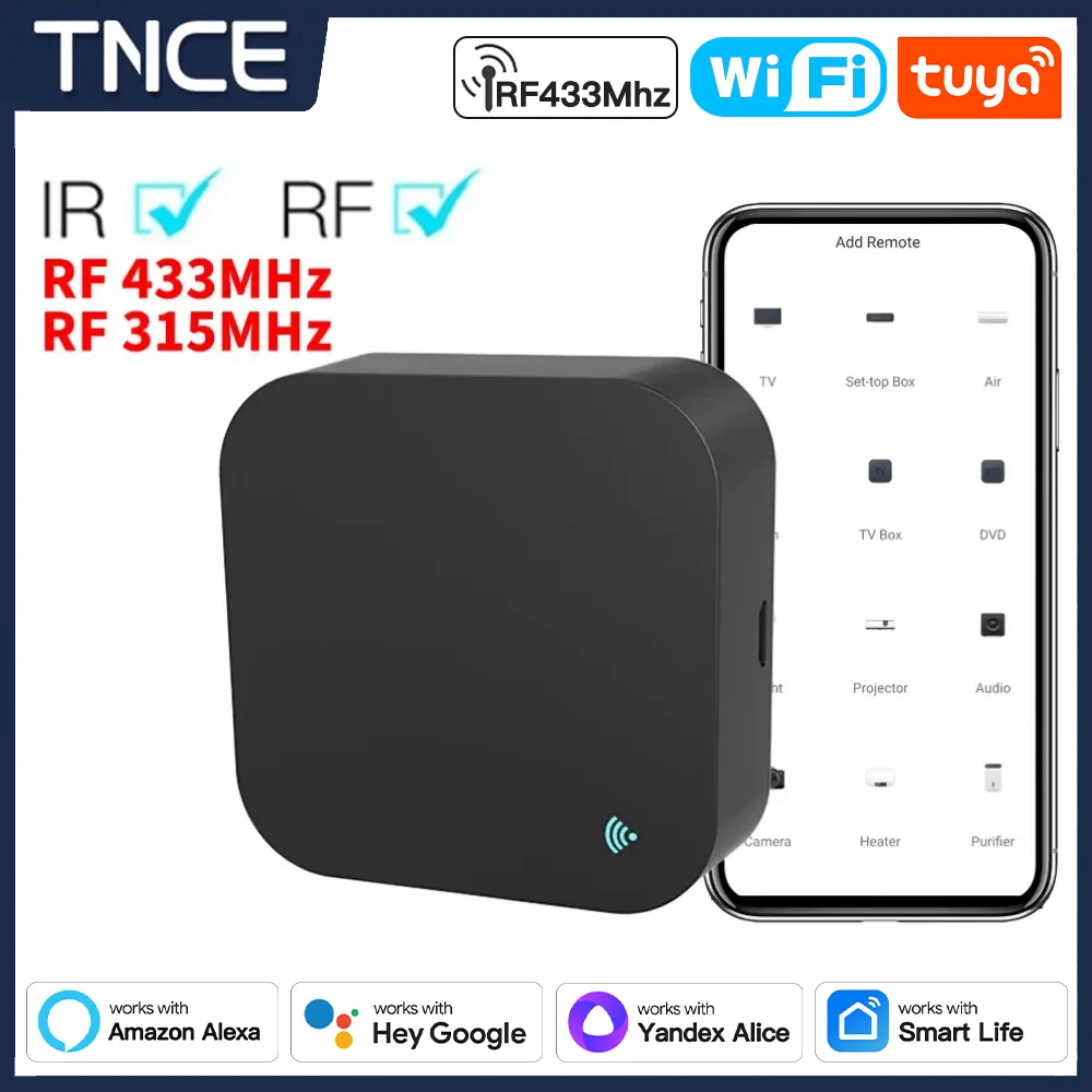 TNCE-Tuya-IR-RF-Remote-Control-WIFI-Universal-Infrared-Controller-for ...
