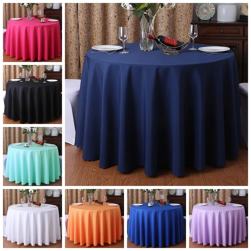Wedding Table Cover Tabe Cloth Round Decoration Banquet Hotel Show ...