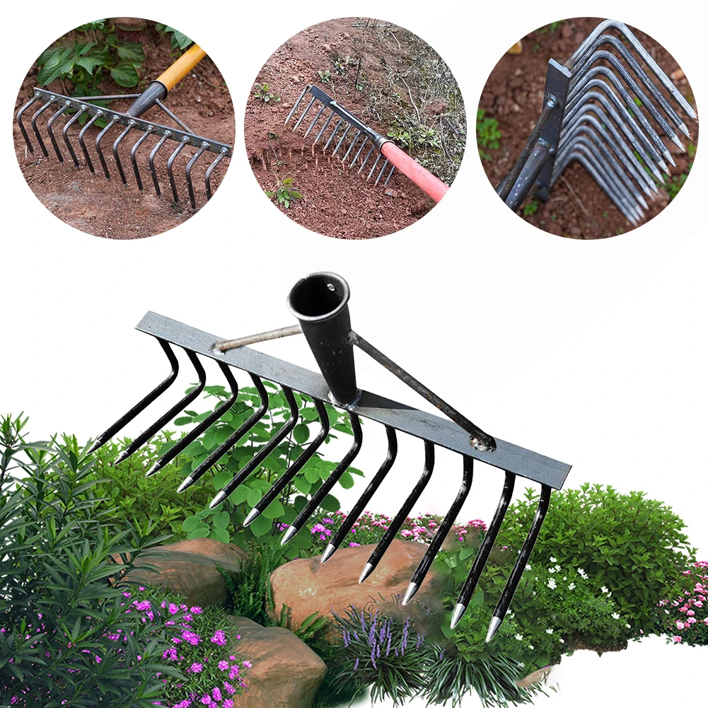 Multifuncional-High-Carbon-Steel-Nail-Rake-Garden-Rake-Labor-Saving ...