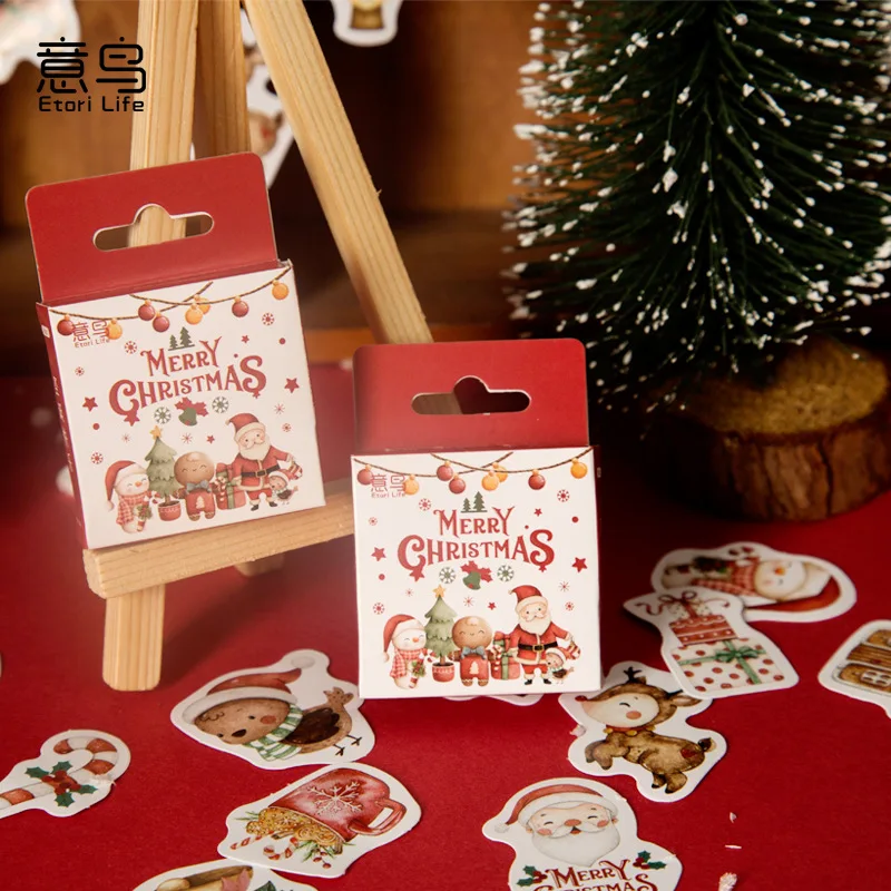 46pcs-Merry-Christmas-Box-Sticker-DIY-Decorative-Stationery-Album-Diary ...
