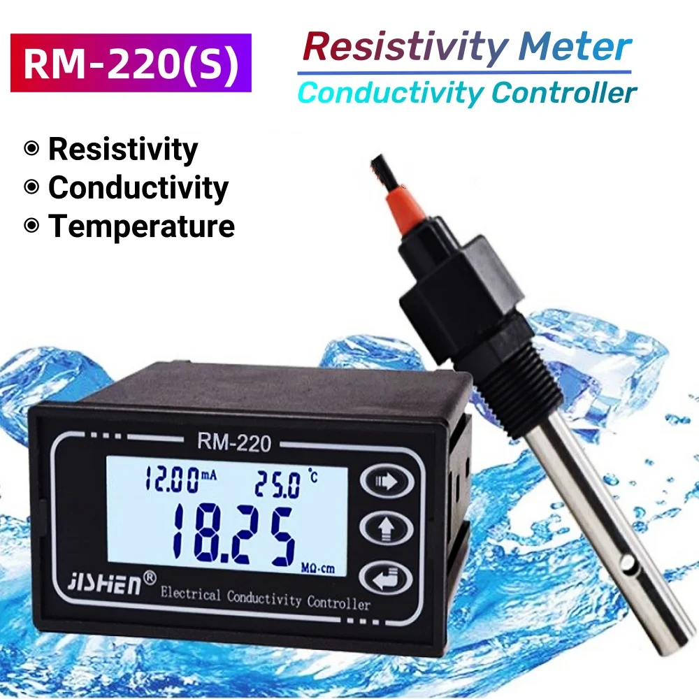 RM-220(S) Resistivity Meter EC Sensor Electronic Conductivity Meter ...