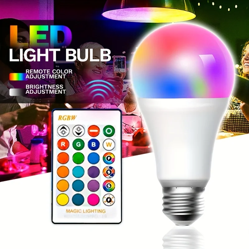 RGB-LED-Light-Bulb-RGBW-Color-Changing-Light-Bulbs-with-Remote-Control-16-Color-Choices ...