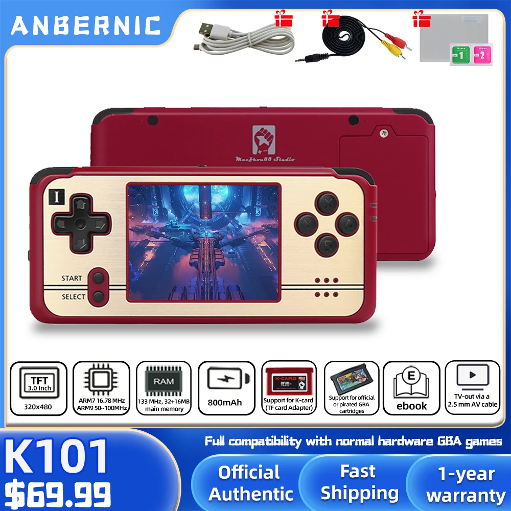 Anbernic Revo K101 Plus Pocket Handheld Game Console 3 Inch TFT Screen ...