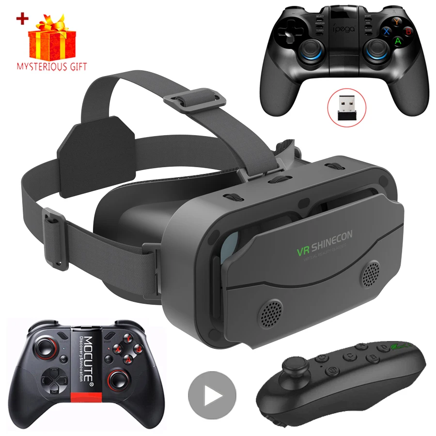 VR Glasses 3D Virtual Reality Headset Devices Helmet Lenses Goggles ...