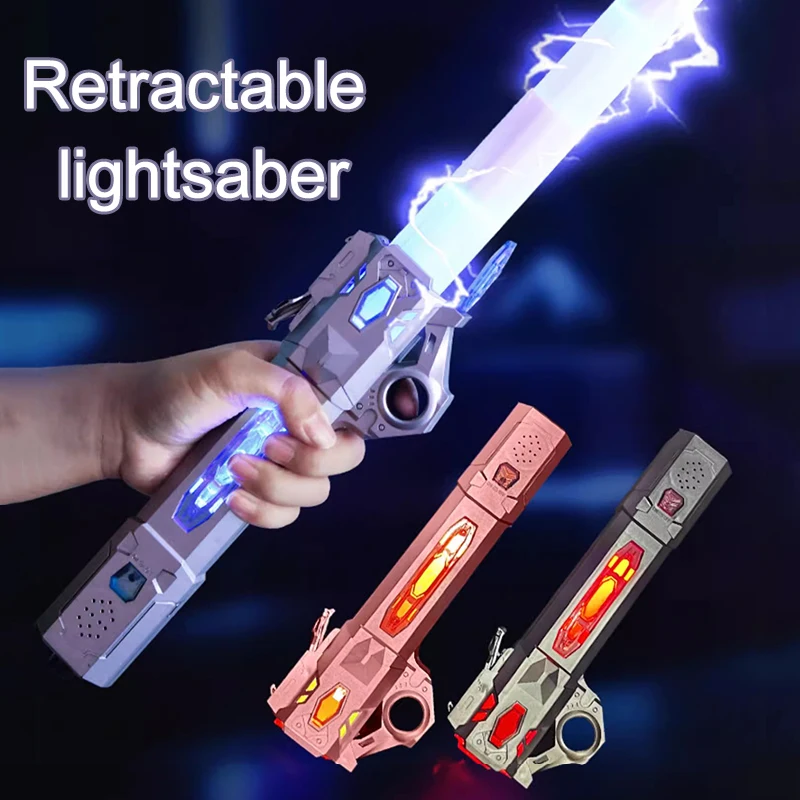 Colorido-Glowing-Sword-Toys-para-Crian-as-M-sica-Telesc-pica-Laser ...