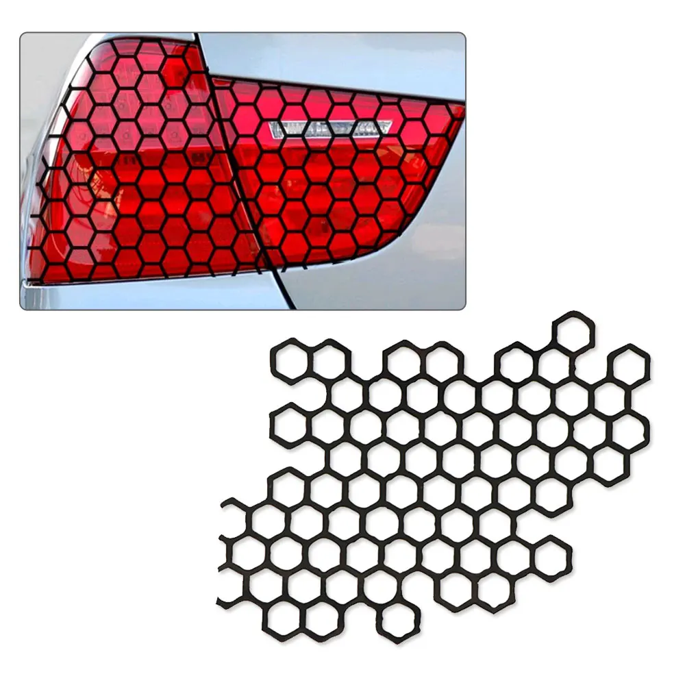 Car-Rear-Tail-Light-Lamp-Stickers-Honeycomb-Type-Decal-Fog-Light-Smoke ...