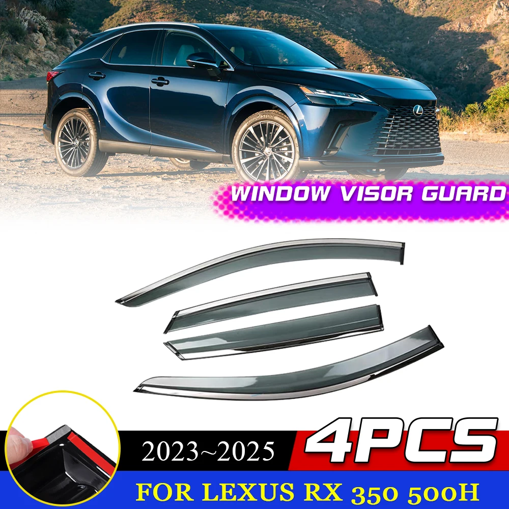 Car-Windows-Visor-for-Lexus-RX-350-500h-450h-350h-2023-2025-Door-Smoke ...