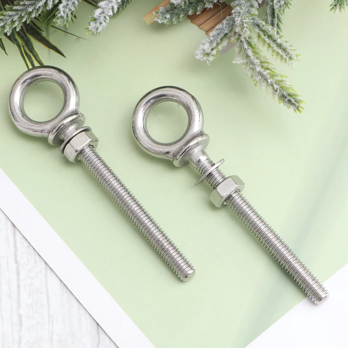 2Pcs-Metal-Eye-Hooks-Shoulder-Eye-Bolts-Stainless-Steel-Eye-Shape ...