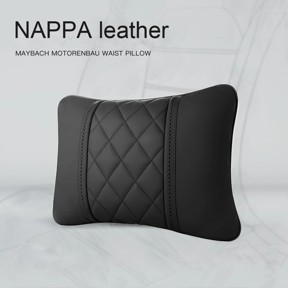 LUNDA-Luxury-Leather-Car-Lumbar-Pillows-Travel-Seat-Cushion-Support-For ...