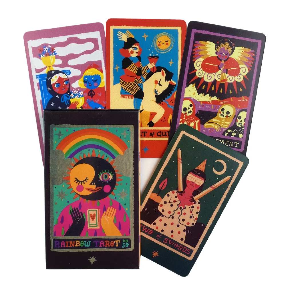 The-Rainbow-Tarot-Cards-Deck-High-Quality-Divination-Board-Games-Party ...