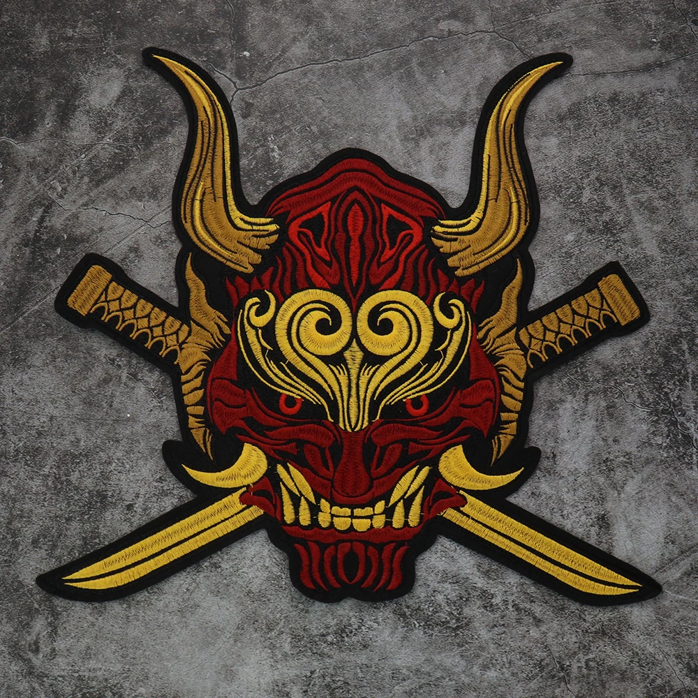 Red-gold-Devil-Embroidered-Patch-Satanic-Evil-Satan-Iron-on-Sew-on ...