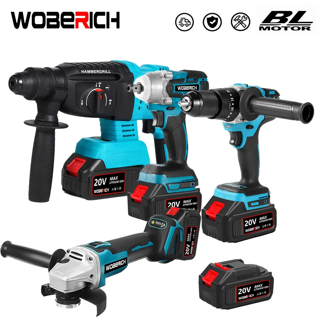Brushless Electric Angle Grinder Impact Wrench Impact Drill Rotary ...