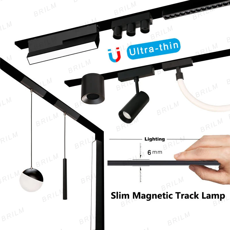 Ultra-Slim-Magnetic-Track-Light-6mm-Surface-Mounted-Ceiling-Rail-Smart ...