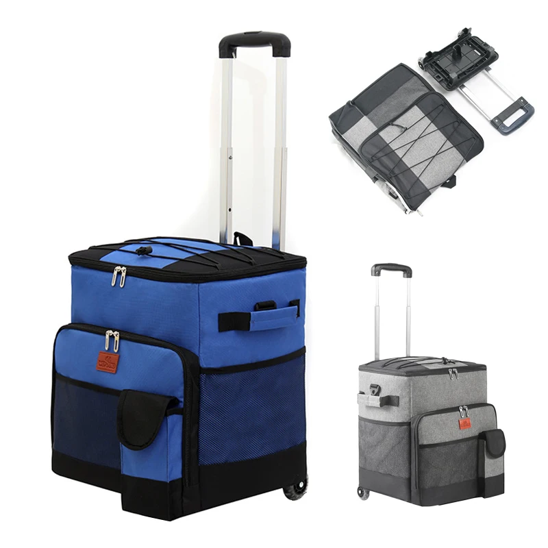 Portable Camping Cooler Insulated with Wheels Large Capacity Leakproof Portable Camping Cooler Insulated with Wheels Large Capacity Leakproof