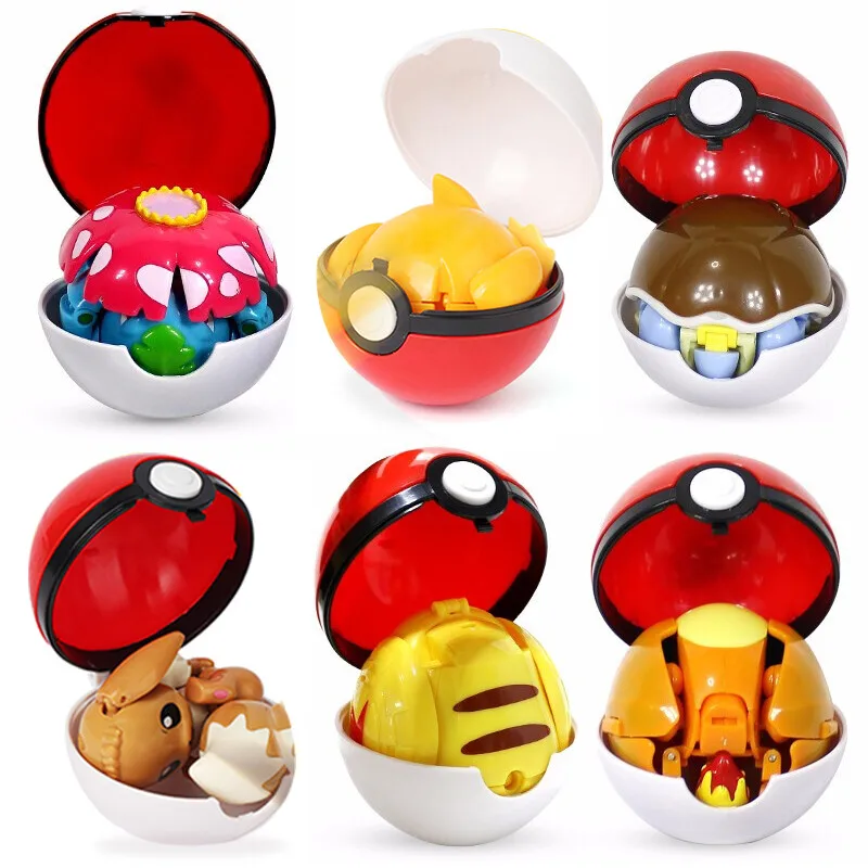 Figure Pokemon Pokeball transform Pikachu Charizard Venusaur Blastoise ...