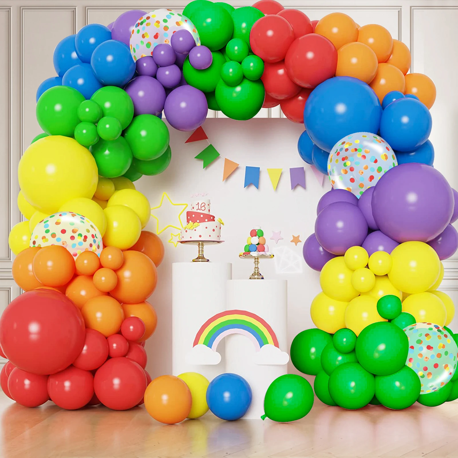 96Pcs-Balloons-Arch-Garland-Kit-Reusable-Colorful-Balloons-Set-DIY ...
