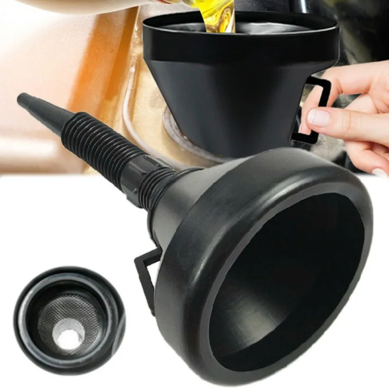 Embudo-largo-de-repostaje-Flexible-con-filtro-de-malla-para-coche-y ...