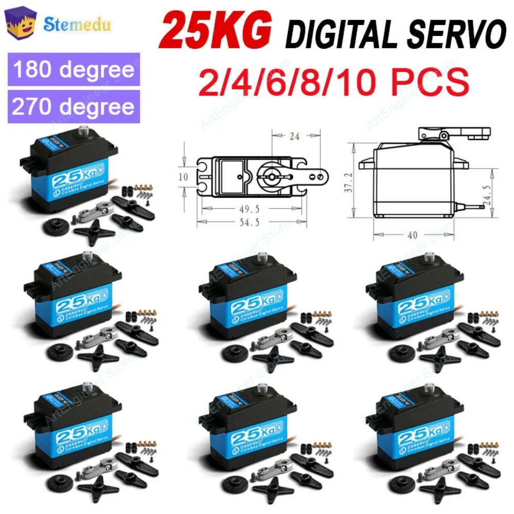 DS3225 PRO 25KG Servo Digital de Alto Torque Metal Gear À Prova D 'Água ...