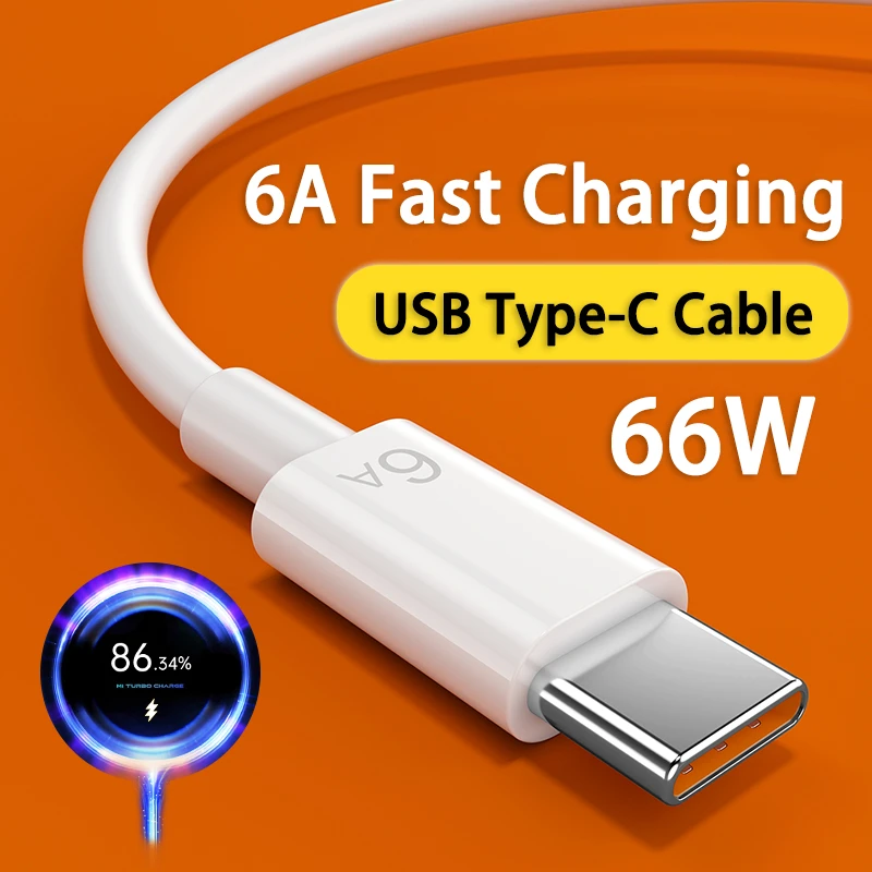 6a Fast Charging Usb C Cable For Xiaomi Redmi Poco Huawei Mobile Phone ...