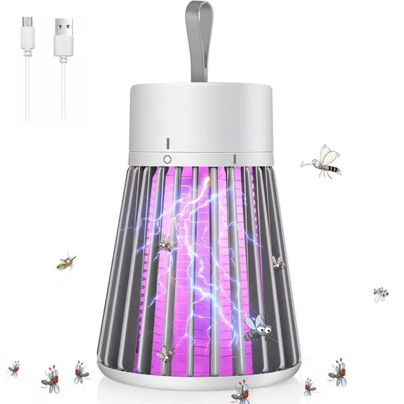 전기 곤충 트랩, 충전식 모기 퇴치기 및 날치 장치 실내 조명, 걸이식 링 포함