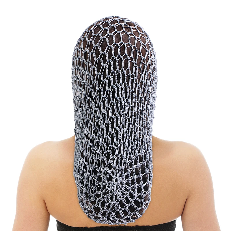 Women-Crochet-Hair-Snood-With-Elastic-Edge-Long-Hair-Net-Head-Cover ...