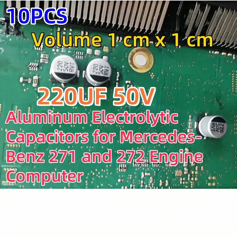 10PCS 220UF 50V 50V220UF 10X10 VT (Volume 1 cm x 1 cm ）SMD Aluminum ...