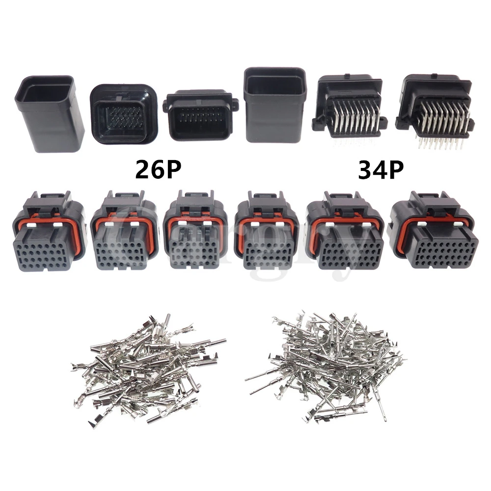 1-Set-26P-34P-Car-Wire-Socket-ECU-Connector-AC-Assembly-3-1437290-7-3 ...