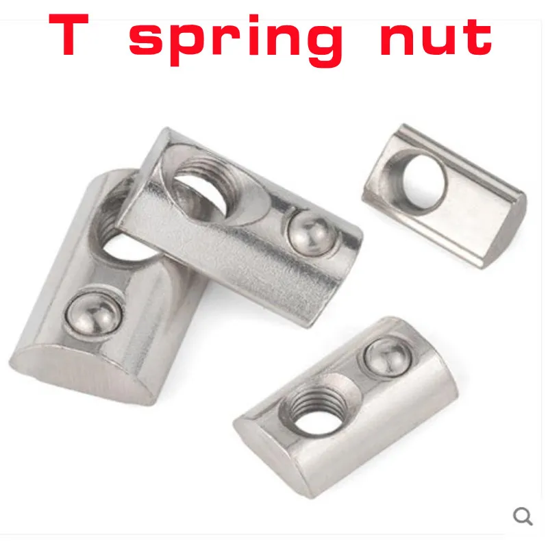 10-20-50pcs-M3-M4-M5-M6-M8-T-Spring-Nut-Half-Round-Elasticity-Spring ...