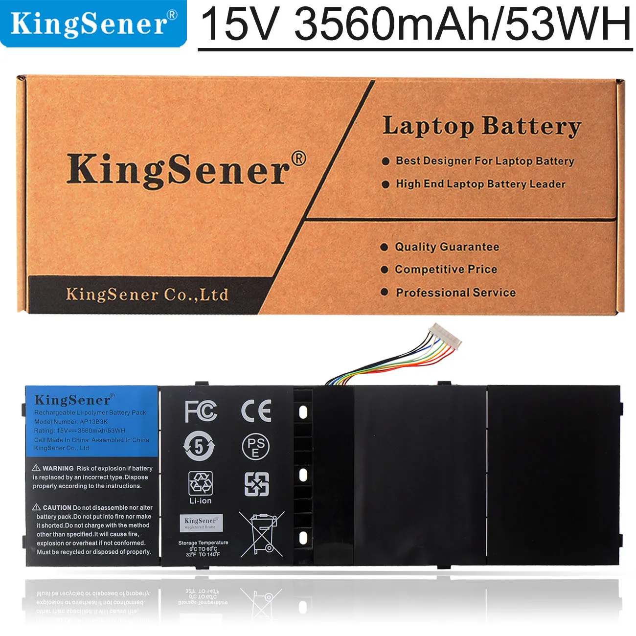 Kingsener Ap13b3k Laptop Battery For Acer Aspire V5 R7 V7 V5-572g V5 ...