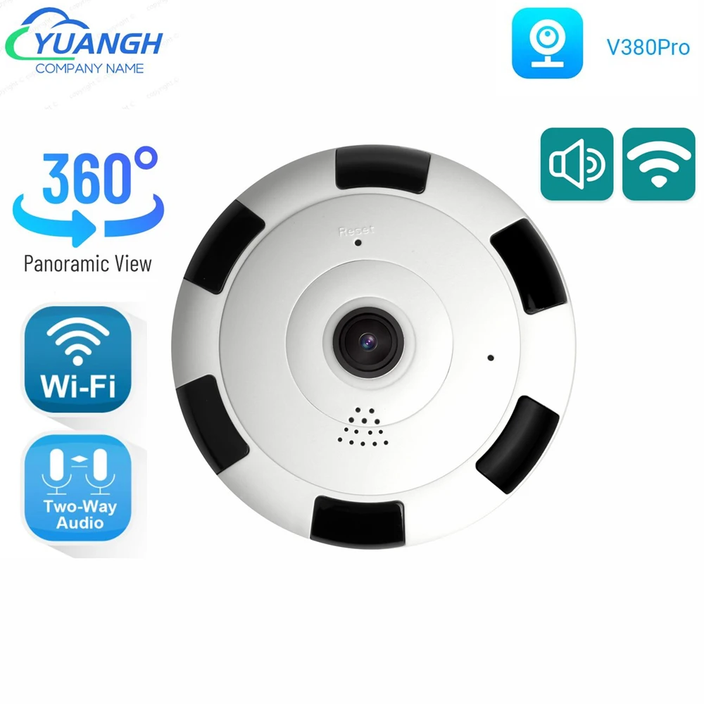 C-mara-panor-mica-de-seguridad-inal-mbrica-V380-Pro-3MP-lente-ojo-de ...