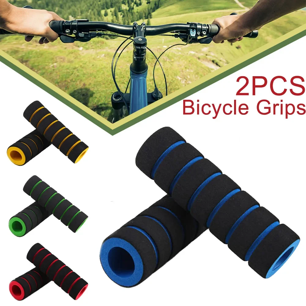 2Pcs-Bicycle-Grips-Sponge-Handlebar-Cover-Grips-Anti-skid-Shock ...