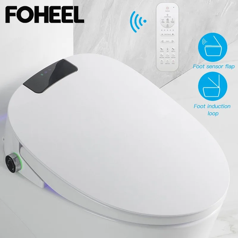 FOHEEL-Auto-Open-Electric-Bidet-Cover-Smart-Bidet-Heated-Seat-Bathroom ...