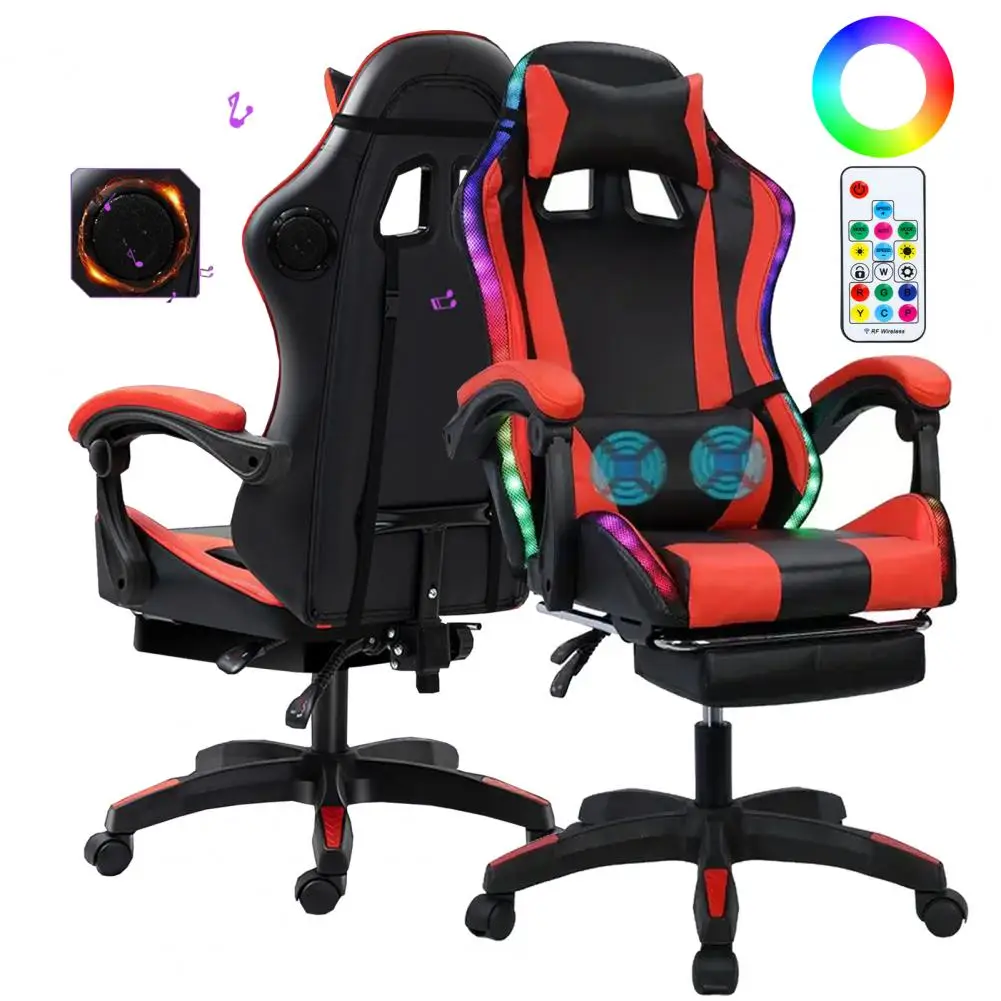 135-Degrees-Gaming-Chair-RGB-Light-Office-Chair-Bluetooth-Speaker-Gamer ...