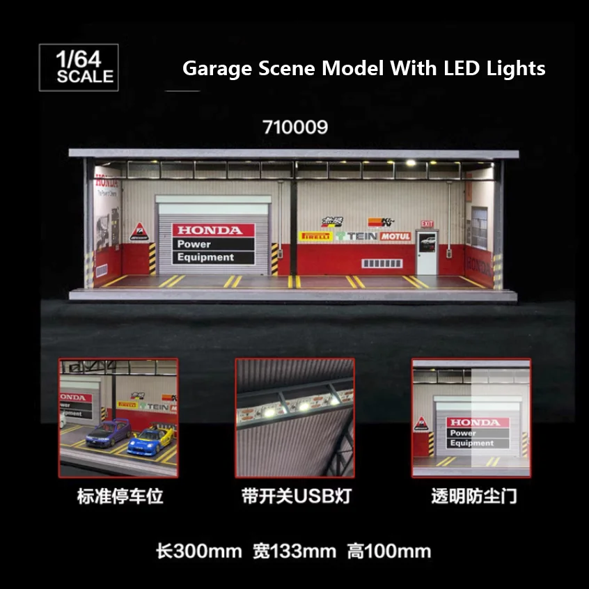 1-64-Scale-Car-Garage-Scenery-LED-Lighting-City-Street-View-Building ...