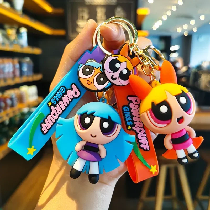 Powerpuff-Girls-Keychains-Bubbles-Buttercup-Anime-Doll-Figure-Car ...