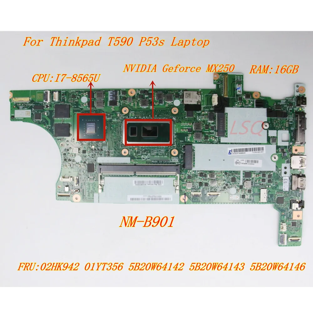 For-Lenovo-Thinkpad-T590-P53s-Laptop-Independent-Graphics-Motherboard ...