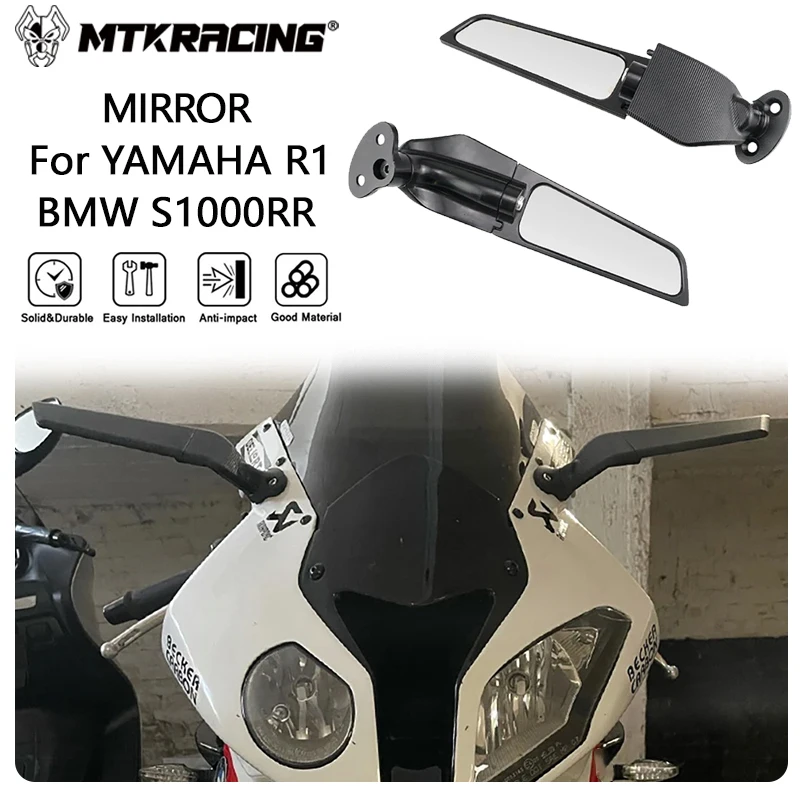 MTKRACING-MIRROR-For-YAMAHA-R1-BMW-S1000RR-KAWASAKI-ZX6R-Motorcycle ...