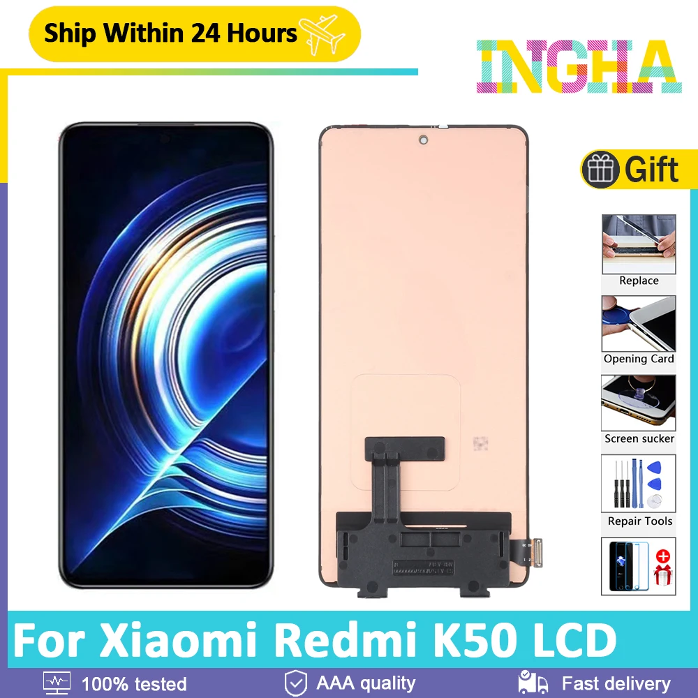 AMOLED-For-Redmi-K50-22041211AC-LCD-Display-Touch-Screen-Digitizer-For-Xiaomi-Redmi-K50-Pro ...