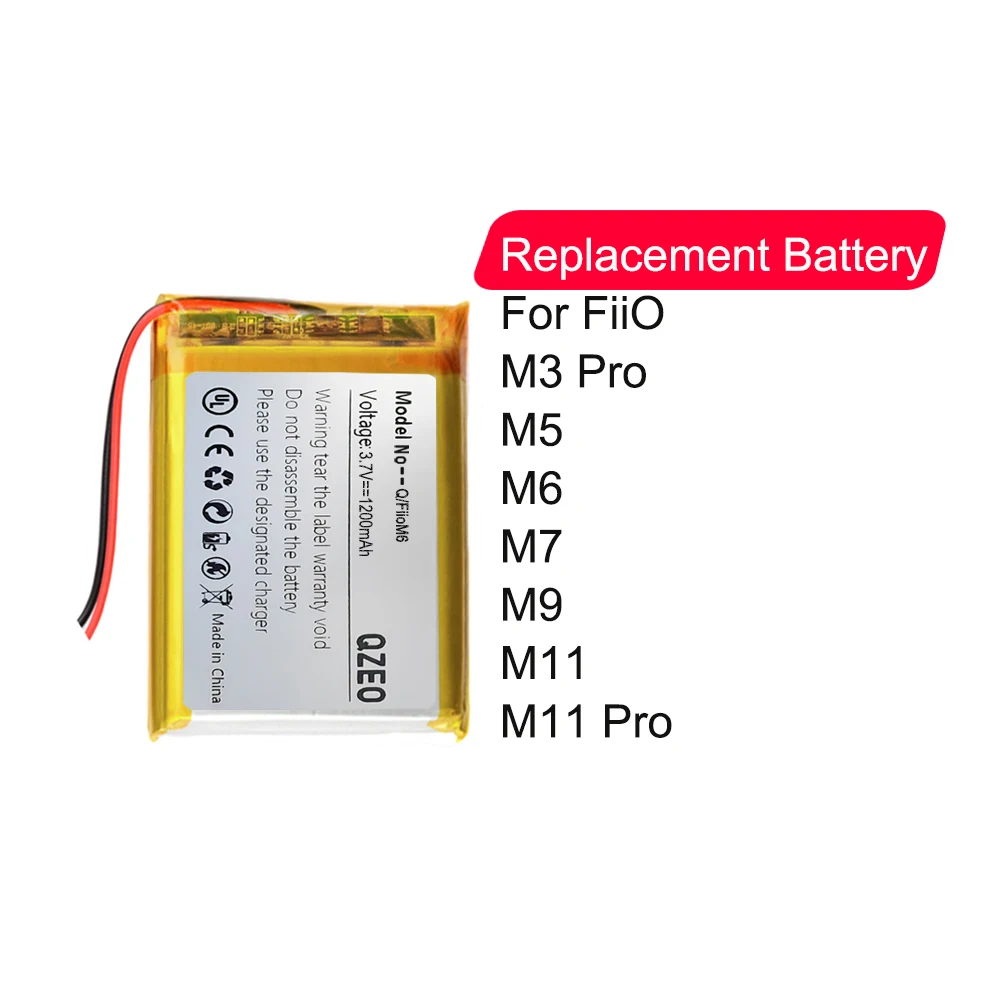 Replacement Audio Player Battery For FiiO M3 Pro M5 M6 M7 M9 M11 Pro ...