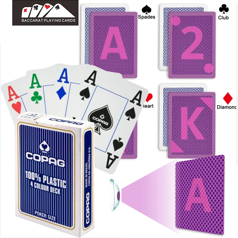 Marked-Playing-Cards-for-Infrared-UV-Plastic-Copag-4-Colour-Deck-Magic ...