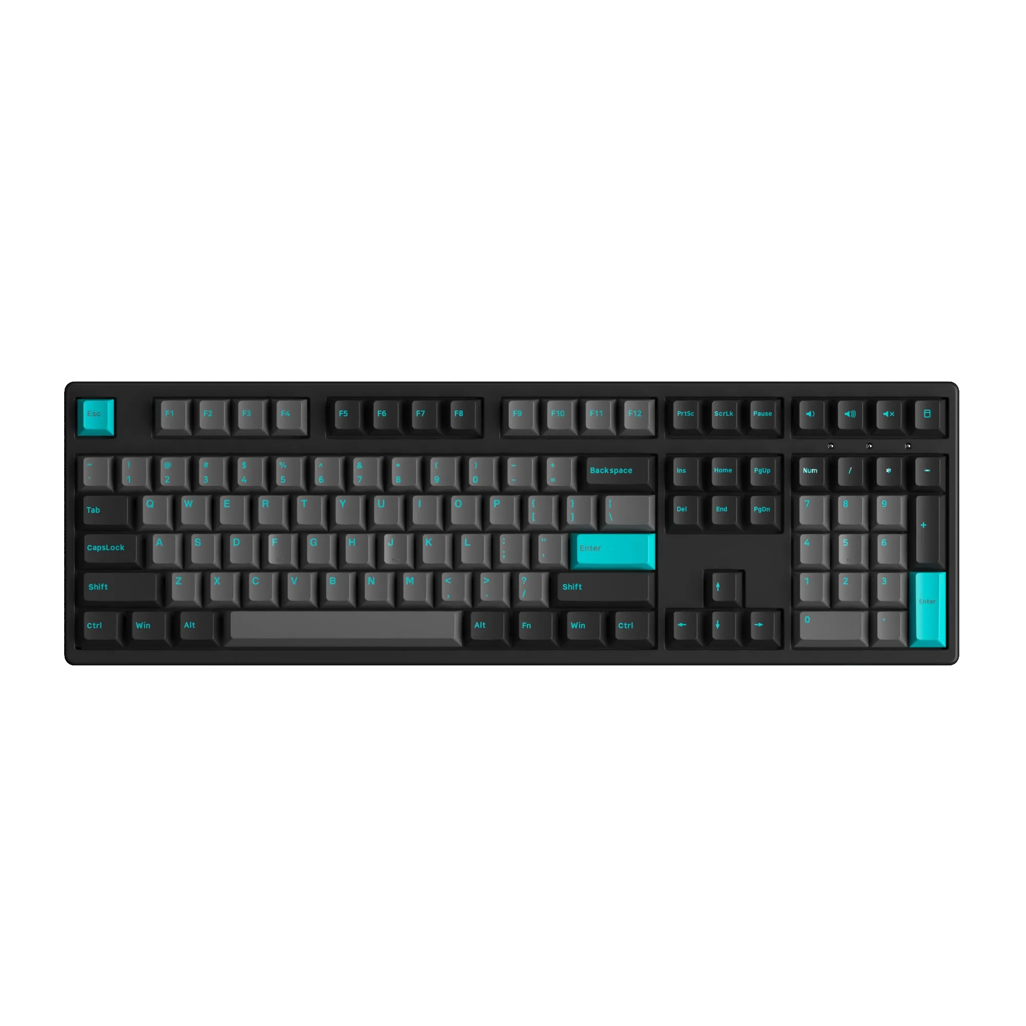 Akko 3108 Plus Black&Cyan Full Size Mechanical Gaming Keyboard USB C ...
