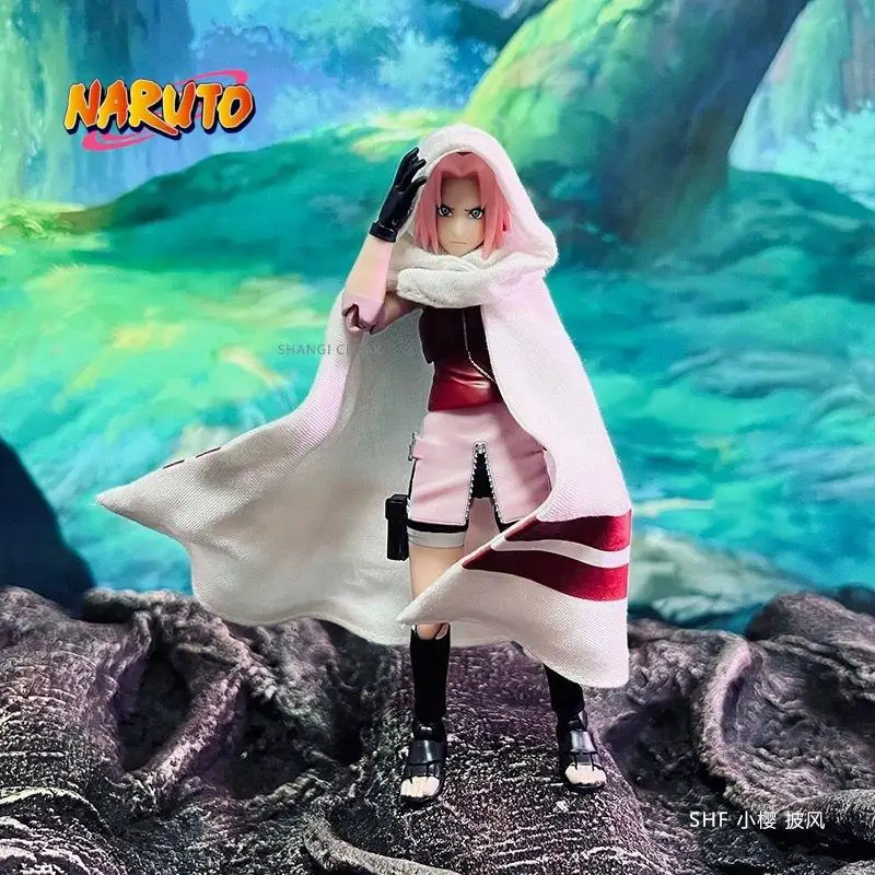 Naruto-Shf-Series-Anime-Haruno-Sakura-Handmade-New-White-Cloak-War-Robe ...