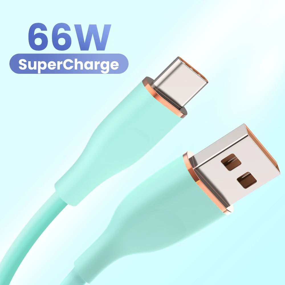 Cable USB tipo C de carga rápida 6A, 66W, para Huawei Mate40, P40, 60W, 3,0 USB C, para Macbook ...