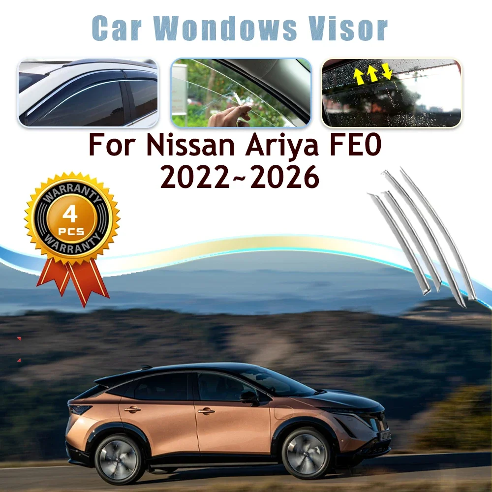 Car Window Visor Fit For Nissan Ariya FE0 2022 2023 2024 2025 2026 Rain ...