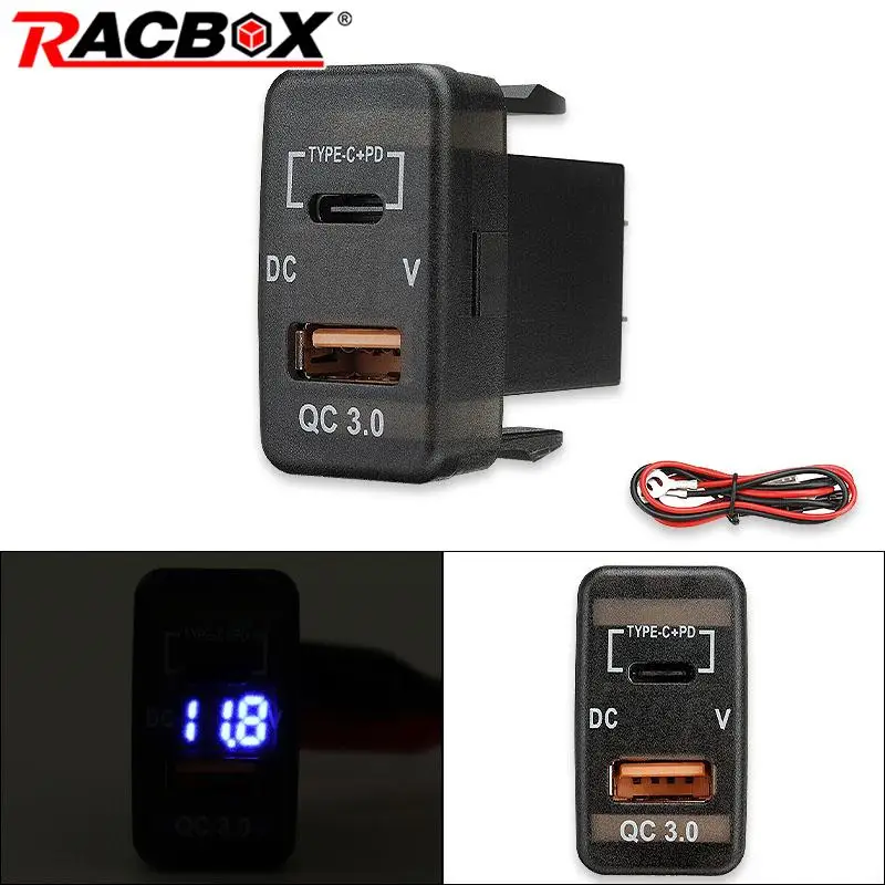 Type-C-USB-Interface-Dual-Socket-Port-Charger-for-Toyota-Tacoma-RAV4 ...
