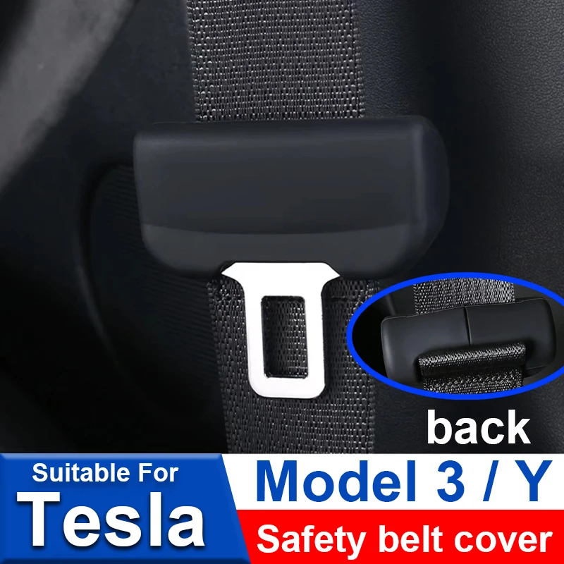 For-Tesla-Model-3-Y-Car-Seat-Belt-Buckle-Protective-Sleeve-Collision ...