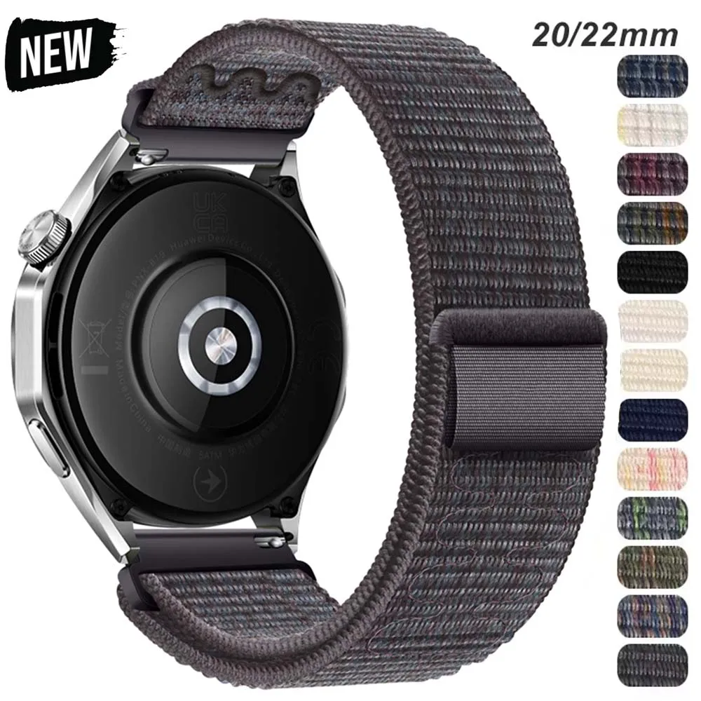 20 22mm Smart Watch Strap for Huawei Amazfit Balance GT4/3/2 46mm Nylon ...