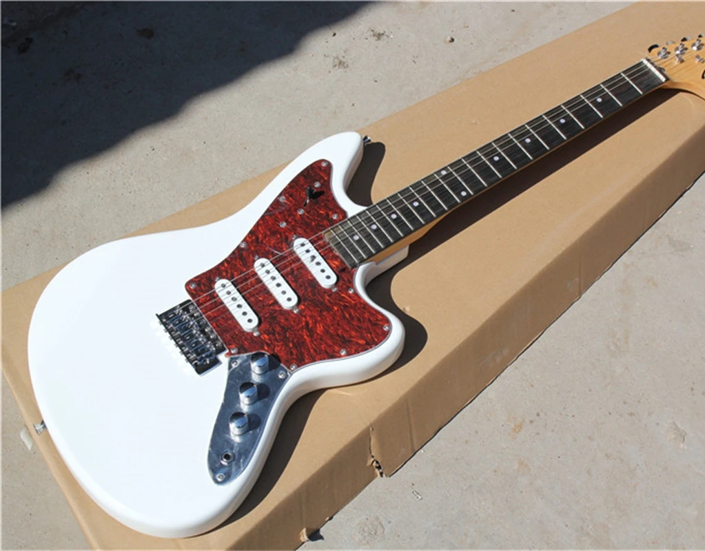 Factory-custom-Jaguar-electric-guitar-white-body-maple-neck-rosewood ...