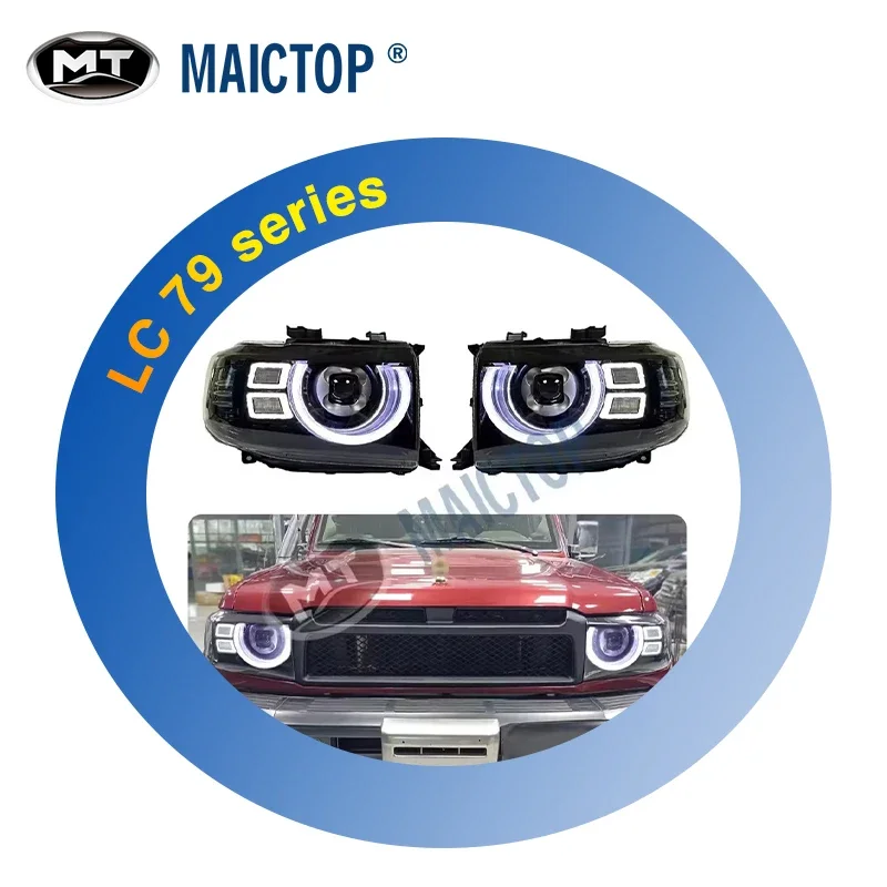 Car-Headlamp-Angel-Eyes-LED-DRL-Head-Lights-Lamp-LC79-Series-Headlights ...