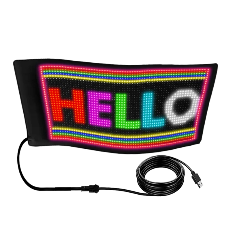 Curved-LED-Display-Screen-RGB-Message-Light-Up-Scrolling-Soft-LED ...